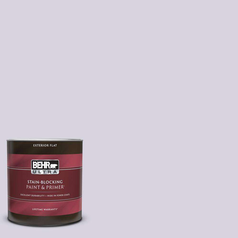 BEHR ULTRA 1 Qt. #650E-2 Lovely Lavender Flat Exterior Paint & Primer ...