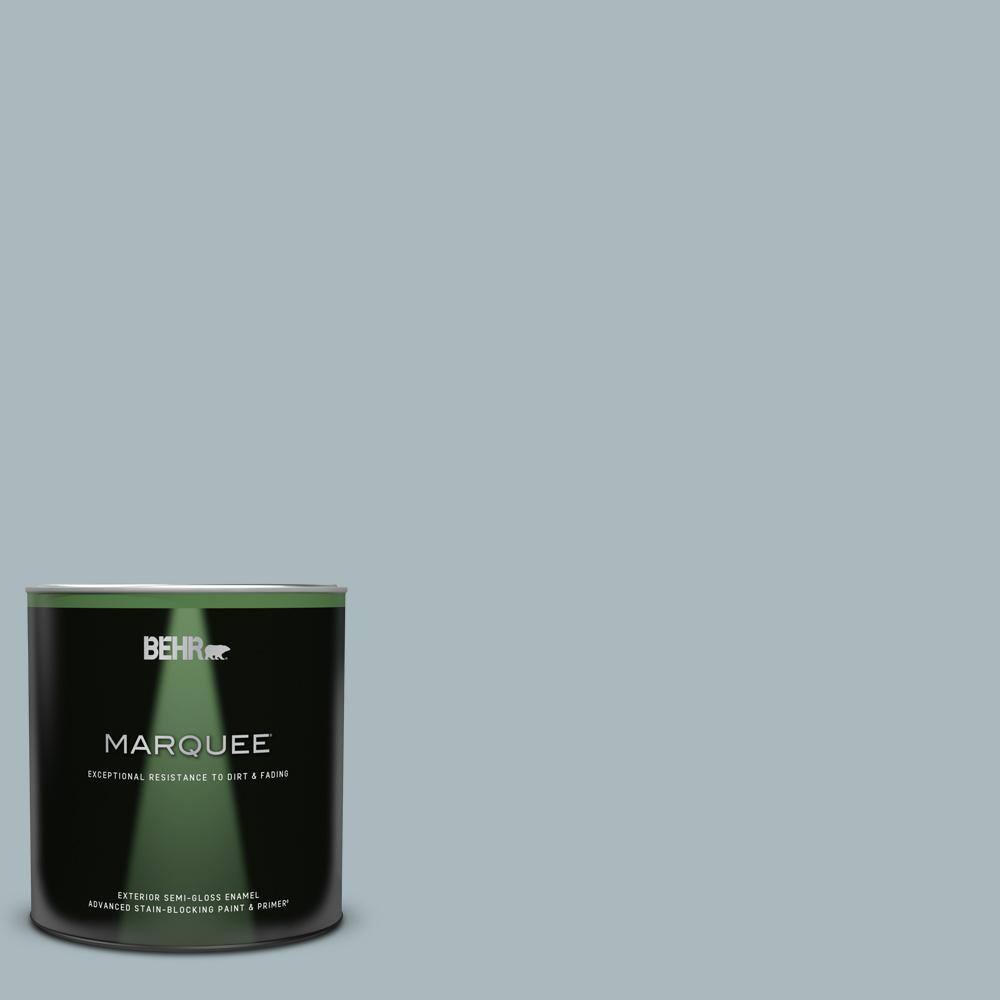 BEHR MARQUEE 1 qt. #740E-3 Prelude Semi-Gloss Enamel Exterior Paint ...