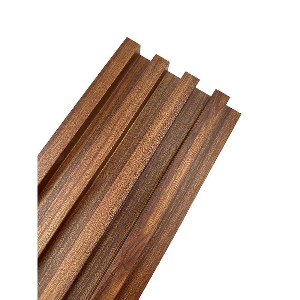 Ejoy 94.5 in. x 8.6 in. x 1 in. PVC Vinyl Indoor 4 Grid Cladding Panel ...