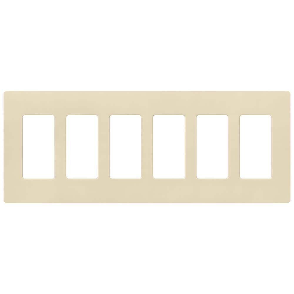 Lutron Claro 6 Gang Wall Plate for Decorator/Rocker Switches, Satin ...