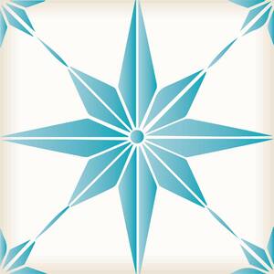 MI ALMA Blue R15 7 in. x 7 in. Vinyl Peel and Stick Tile (24 Tiles, 8. ...
