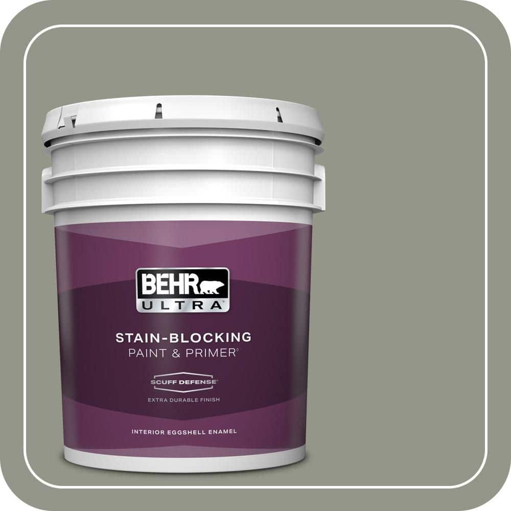 BEHR ULTRA 5 gal. #ECC-36-1 Shady Willow Extra Durable Eggshell Enamel ...