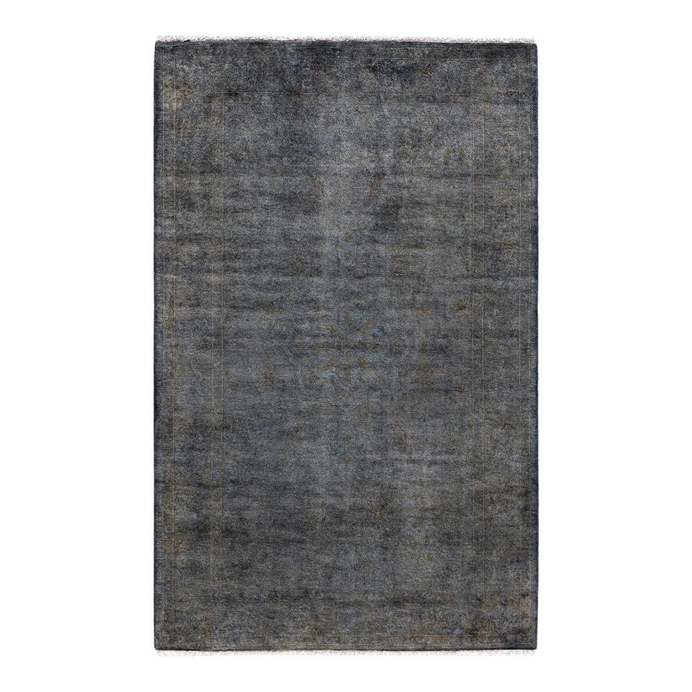 Chloe & Olivia Home Overdyed Gray 3 ft. x 5 ft. Solid Wool Indoor Area ...