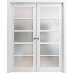 Sartodoors 84 in. x 80 in. 2 Panel Nebraska Grey Finished Solid MDF ...