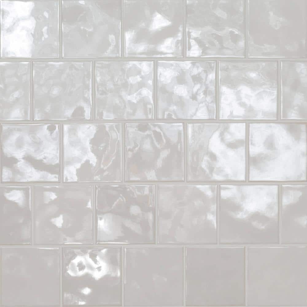 MSI Take Home Sample - Lakeview Dove 5 in. x 5 in. Glossy Ceramic Wall ...