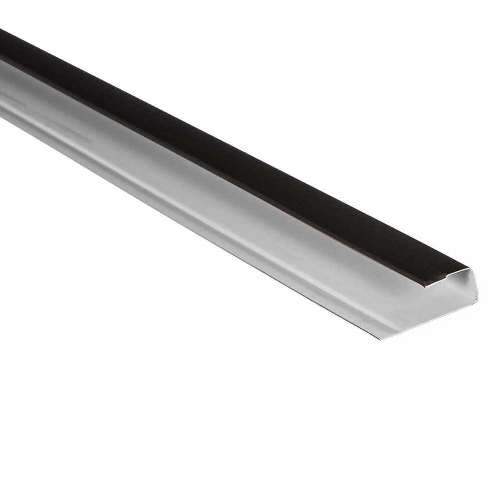 Gibraltar Building Products 0.375 in. x 12 ft. Black Aluminum J-Channel ...