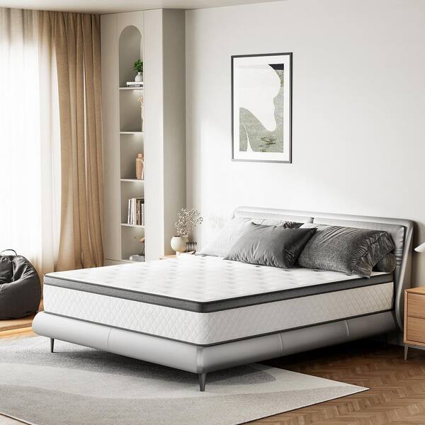 LIBORIA QUEEN Size Medium Firm Hybrid Memory Foam 10 in. Support and Skin Friendly Mattress Babo3 10 Q The Home Depot
