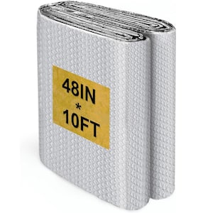 Double Reflective Insulation Foam 48 x 10 ft. Radiant Barrier Aluminum ...