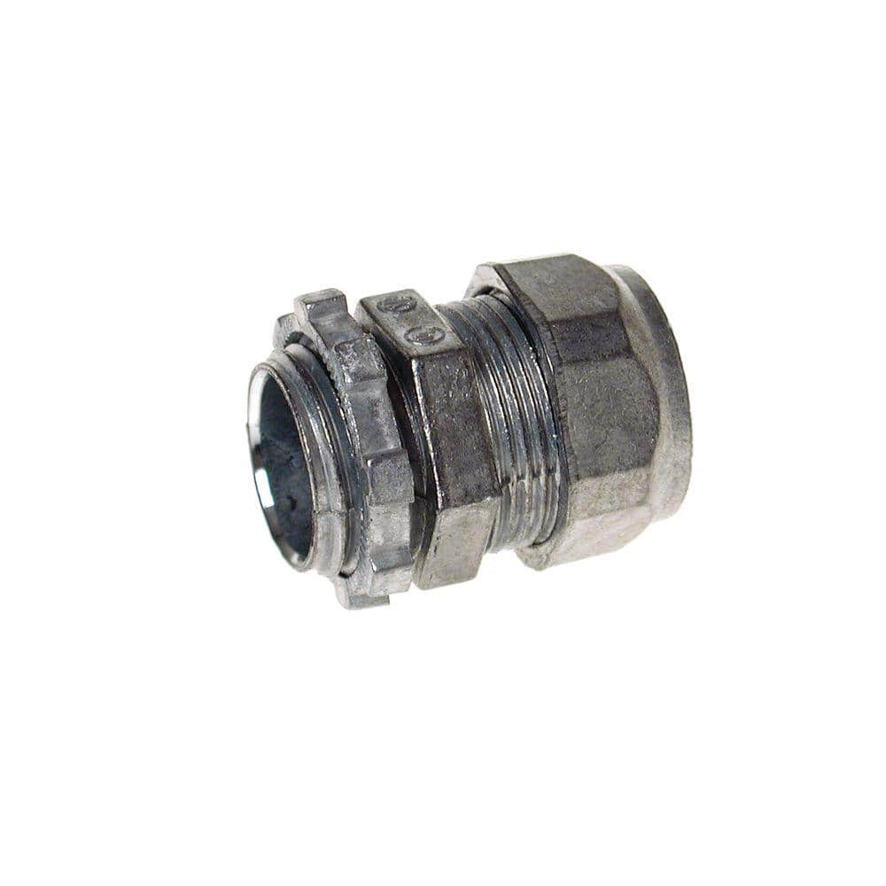 RACO 1/2 in. Uninsulated EMT Compression Connector with Oversized Hex ...