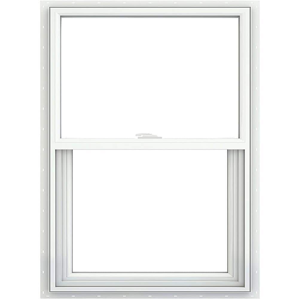 JELD-WEN V-2500 Series 35.5 in. x 53.5 in. Single Hung Vinyl Low-E ...
