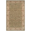 SUPERIOR Heritage Green 8 ft. x 10 ft. Rectangle Floral, Vine, Scroll ...