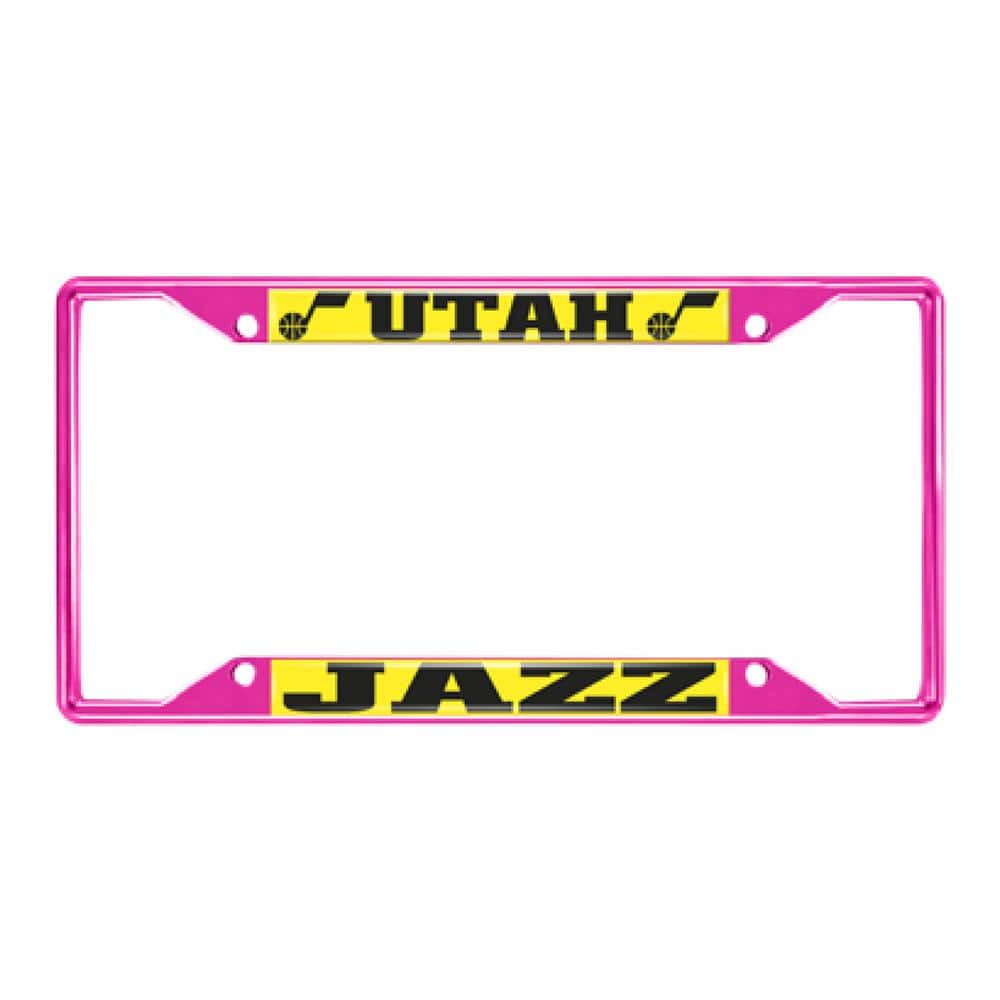 FANMATS Universal Fit NBA - Utah Jazz License Plate Frame - Pink 44036 ...