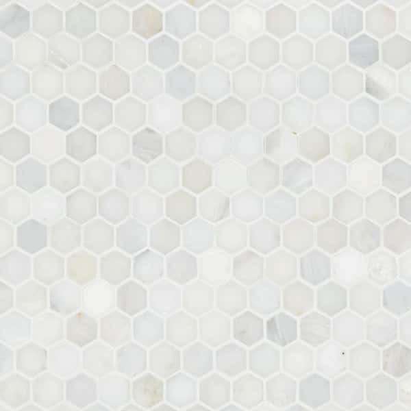 MSI Take Home Sample - Calacatta Gold 1 in. Hexagon 6 in. x 6 in ...