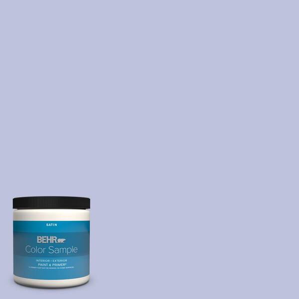 BEHR PREMIUM PLUS 8 oz. #610A-3 Lavender Sachet Satin Enamel Interior ...