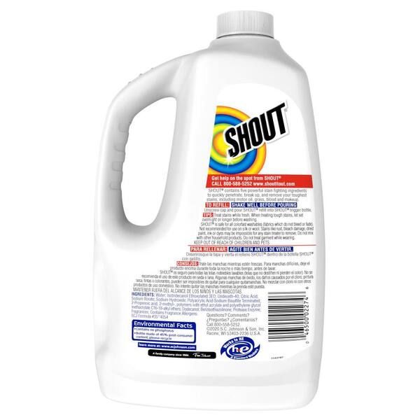 Shout Triple Acting Liquid Refill Fabric Stain Remover 60 fl. fl.oz ...