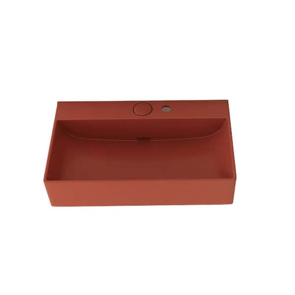 LORDEAR 24 in. x 16.5 in. Freestanding Ceramic Rectangular Bathroom ...