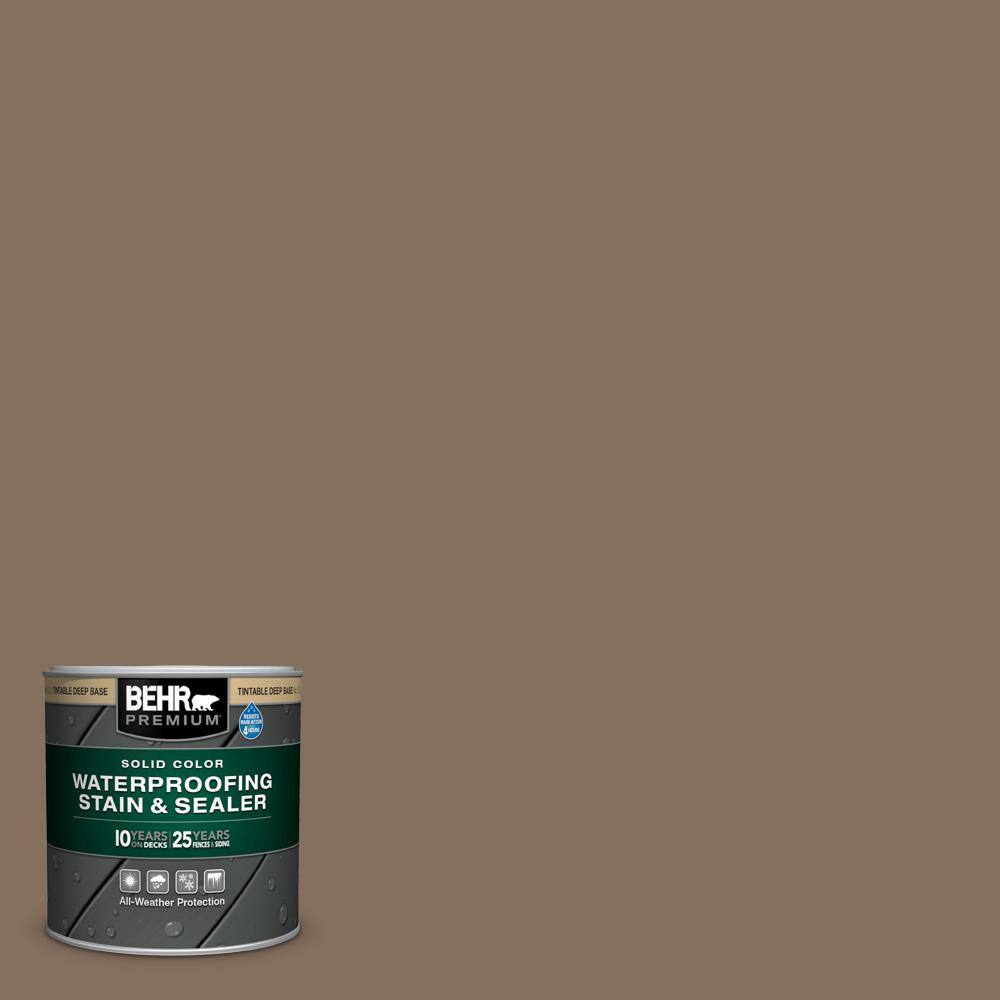 BEHR PREMIUM 8 oz. #N230-6 Whiskey Barrel Solid Color Waterproofing ...
