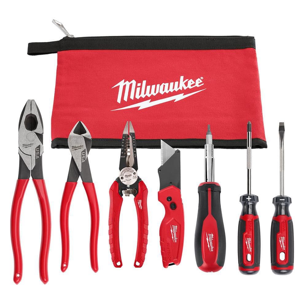 Milwaukee 7pc. Electrician's Hand Tool Set 48-22-0145 - The Home Depot