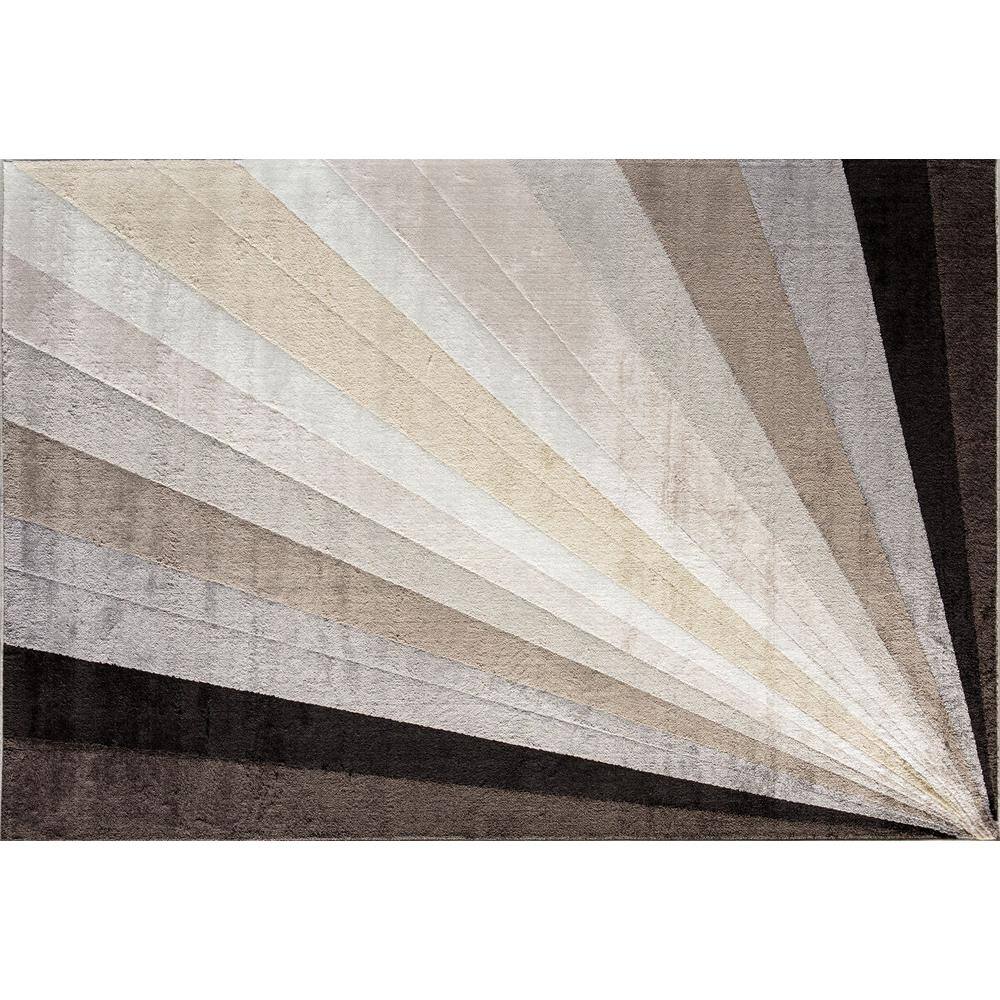 Cloudburst Stripe Modern Black 5 ft. x 7 ft. Area Rug "RA32172" - The ...