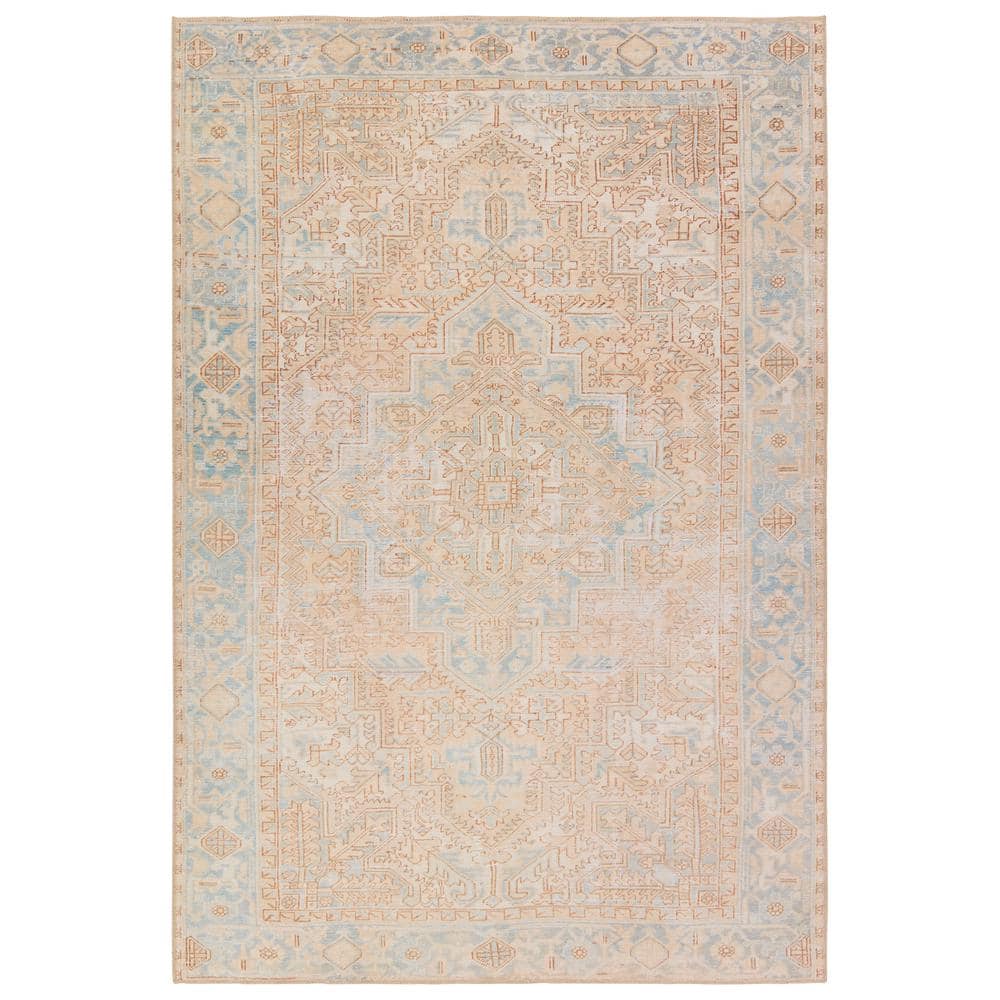 VIBE BY JAIPUR LIVING Mabel 4 X 6 Medallion Beige/Blue Washable Area ...
