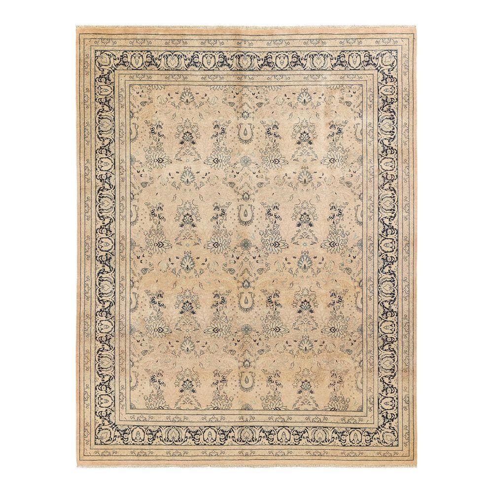 Chloe & Olivia Home Mogul Beige 8 ft. x 10 ft. Oriental Wool Indoor ...