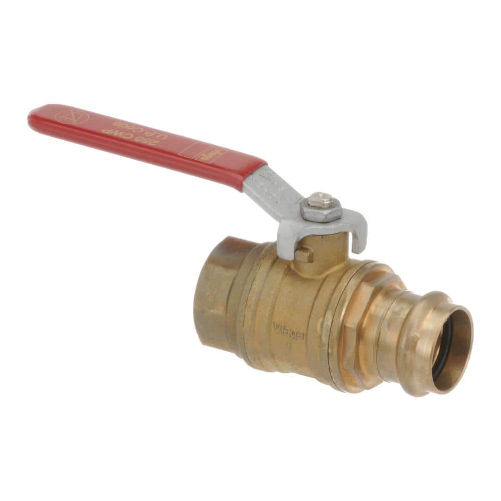 Viega ProPress 1 in. Press x FPT Bronze and Brass Ball Valve 24040 ...