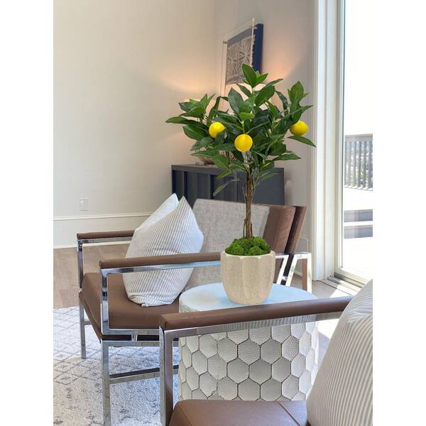Winward Silks International Inc 22 in. Yellow Indoor Artificial Lemon ...
