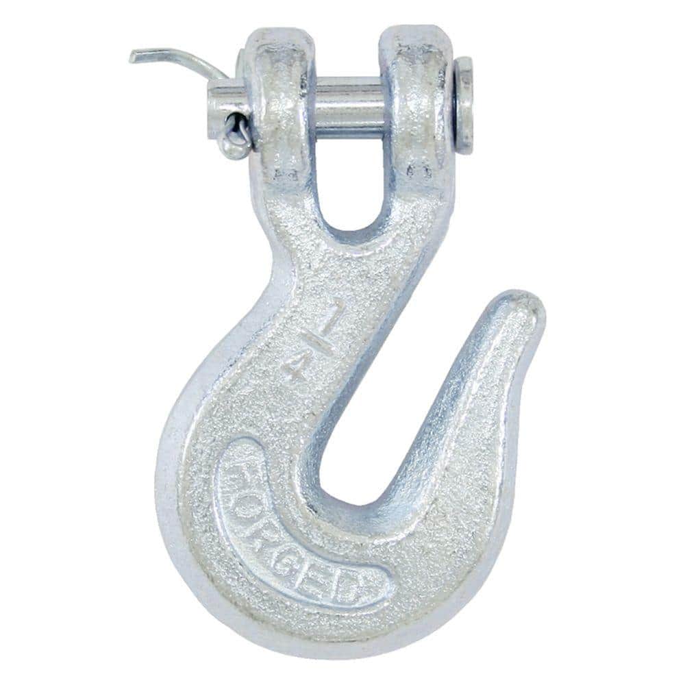 Everbilt 5400 lb. x 3/8 in. Zinc-Plated High-Test Clevis Grab Hook ...