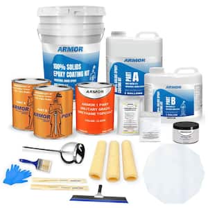 ARMORPOXY 3 gal. Great White Gloss 2-Part Epoxy 600 sq. ft. Metallic ...