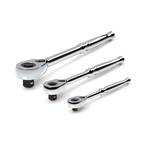 TEKTON 1/4 in., 3/8 in., 1/2 in. Swivel Head Ratchet Set (3-Piece ...