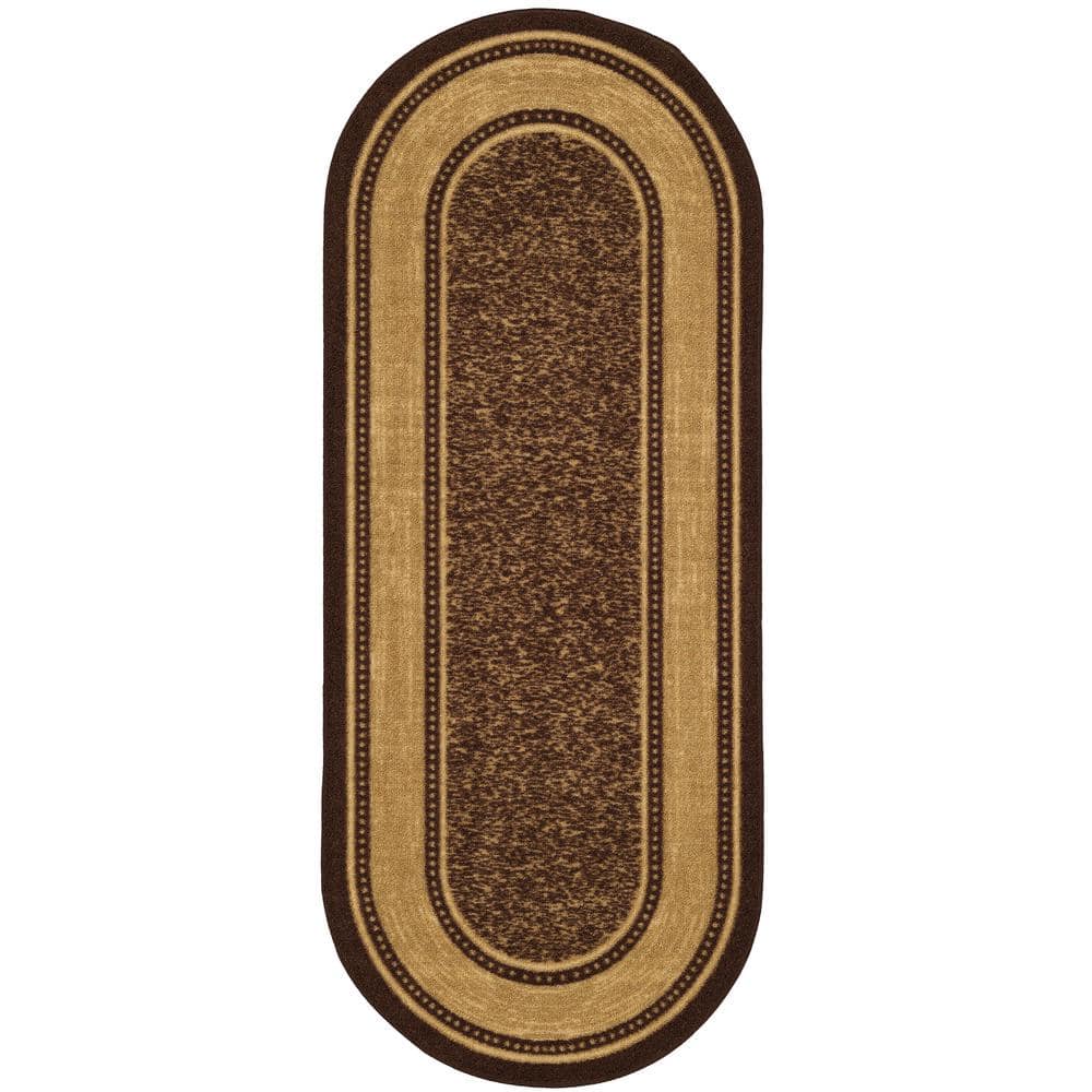 Ottomanson Ottohome Collection Non-Slip Rubberback Bordered 2x5 Indoor ...