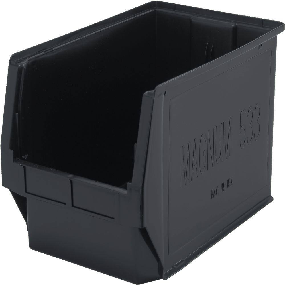 QUANTUM STORAGE SYSTEMS Magnum 13-Gal. Storage Tote in Black (3-Pack ...
