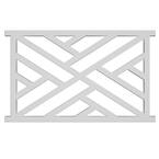 Acurio Latticeworks Chippendale 29 in. x 4 ft. White Decorative Vinyl ...