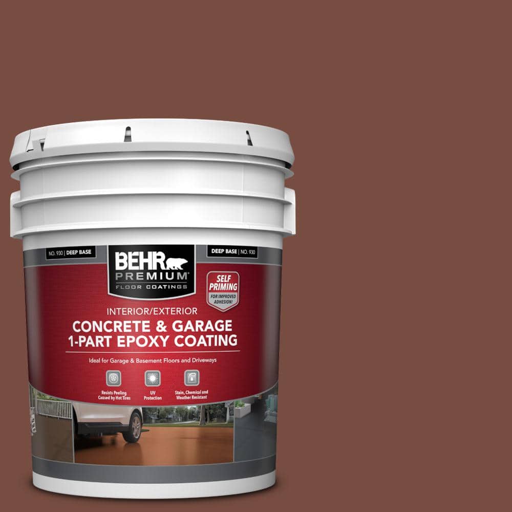 BEHR PREMIUM 5 gal. #S170-7 Dark Cherry Mocha Self-Priming 1-Part Epoxy ...