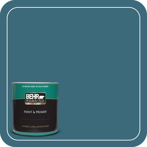 BEHR PREMIUM PLUS 1 qt. #S460-6 Mammoth Mountain Semi-Gloss Enamel ...