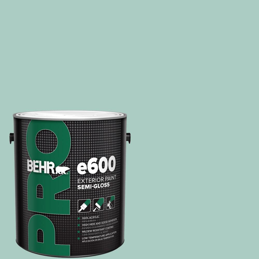 BEHR PRO 1 gal. #M440-3 Baby Aqua Semi-Gloss Exterior Paint PR67001 ...