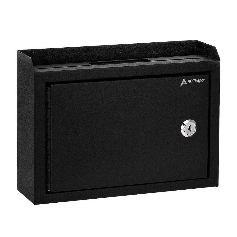 AdirOffice Medium Size Black Steel Multi-Purpose Suggestion Drop Box ...