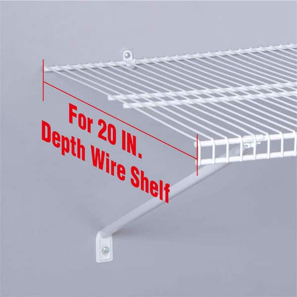 Wire Shelf Support Bracket White Wire Shelf Bracket For Flexx Shelving