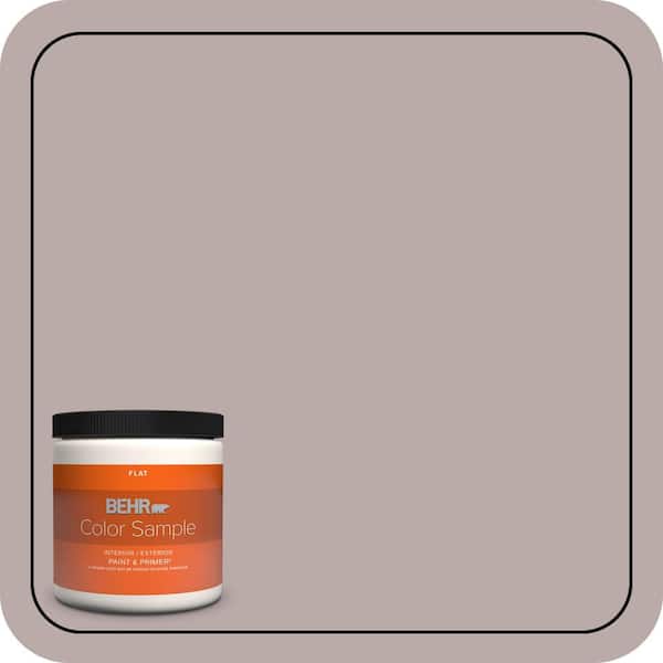 BEHR PREMIUM PLUS 8 oz. #730B-4 Winter Cocoa Flat Interior/Exterior ...