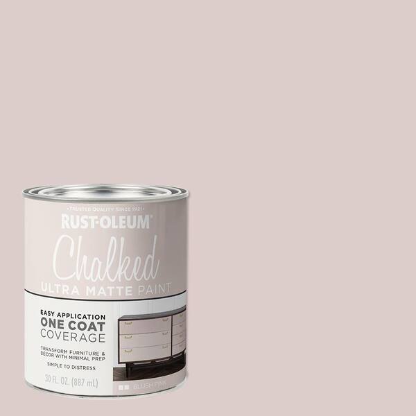 Rust-Oleum 30 oz. Chalked Blush Pink Ultra Matte Interior Paint (2-Pack ...