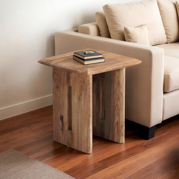 PRIMO INTERNATIONAL Marisol 18 in. Brown Square Wood End / Side Table ...