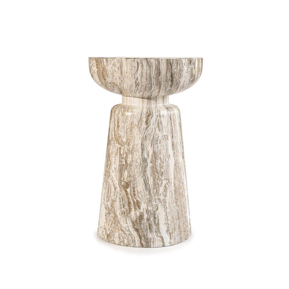 RST BRANDS Grover Faux Stone Chalice Outdoor Side Table in Gray OP ...