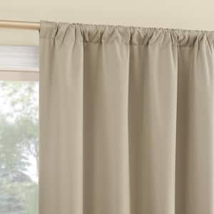 Sun Zero Vassar Botanical Stone Polyester 40 in. W x 84 in. L Back Tab ...