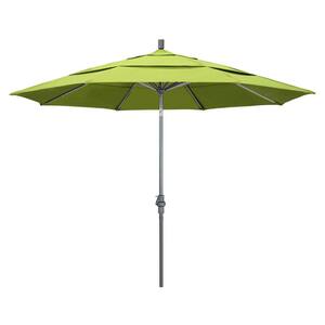 California Umbrella 11 ft. Bronze Aluminum Market Patio Umbrella with ...