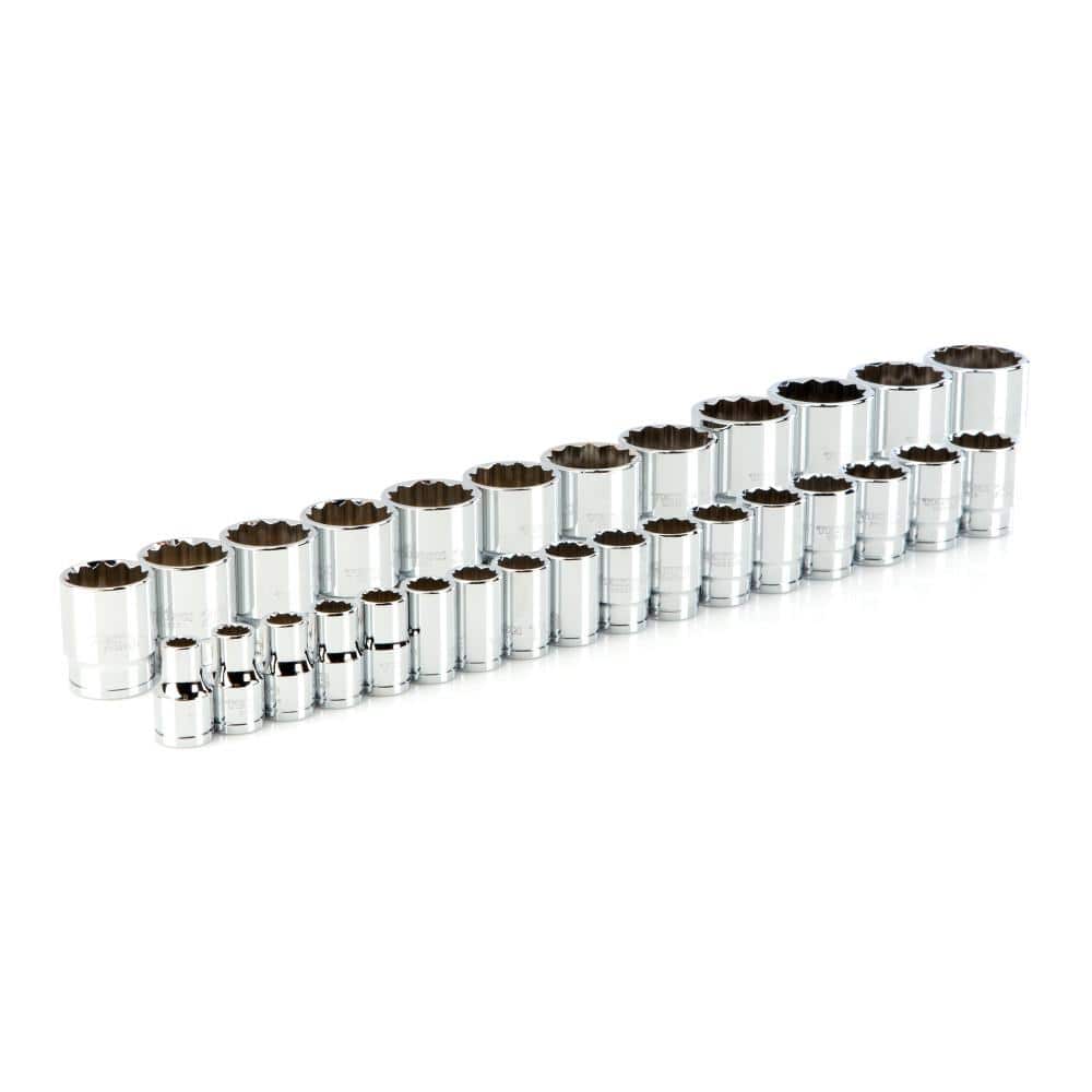 TEKTON 1/2 in. Drive 12-Point Socket Set (29-Piece) SHD92012 - The Home ...