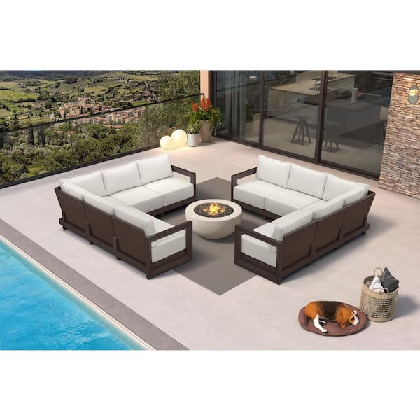 PURPLE LEAF 10-Piecess Patio Conversation Sets All Weather Outdoor ...