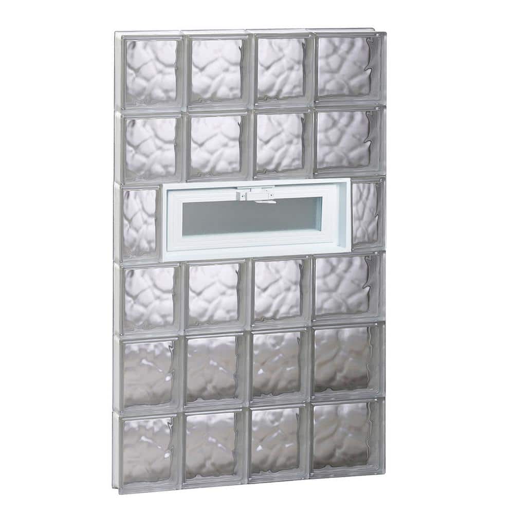 Clearly Secure 25 in. x 46.5 in. x 3.125 in. Frameless Wave Pattern ...