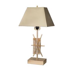 River of Goods 25 in. Champagne Indoor Table Lamp with Jeweled Metal ...