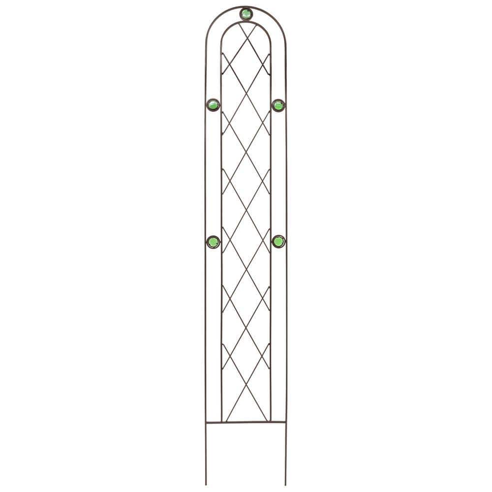 FAWEY TRED INC 60 in. H Bronze Metal Arched Garden Trellis TG10072 ...