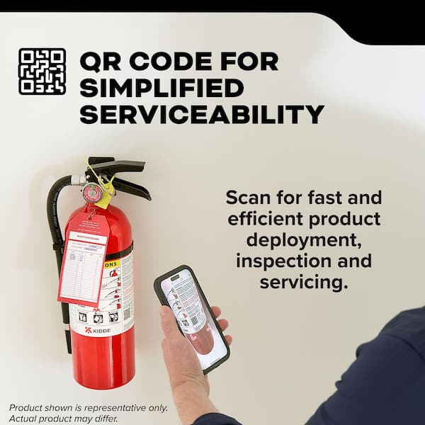 Kidde Pro 210 Rechargeable 2-A:10-B:C Class ABC 4 lb.Fire Extinguisher ...